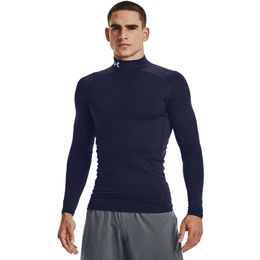 Trainingsshirt Under Armour "UA CG ARMOUR COMP MOCK" Gr. XXL, blau (midnight navy), Herren, Obermaterial: 100% Polyester, Shirts