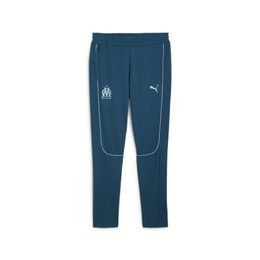 Sporthose Puma "Olympique de Marseille Casuals Hose Herren" Gr. L, Normalgrößen, blau (ocean tropic turquoise surf blue) Herren Hosen