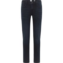 Slim-fit-Jeans Mustang "Style Oregon Slim" Gr. 28, Länge 32, blau (983 dunkelblau) Herren Jeans