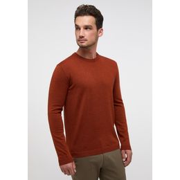 Strickpullover Eterna, Herren, Gr. L, orange, 100% Wolle (Merino), casual, lässig geschnitten, Pullover