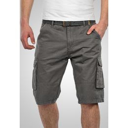 Cargoshorts Alessandro Salvarini "ASNico" Gr. W29, Normalgrößen, grau, Herren, Obermaterial: 100% Baumwolle, Hosen, inklusive passendem Gürtel