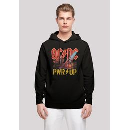 Kapuzenpullover F4NT4STIC "ACDC Rock Band Music PWRUP Stage Lights" Gr. 3XL, schwarz, Herren, Obermaterial: 50% Baumwolle, 50% Polyester, Pullover, Print