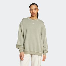 Sweatshirt adidas originals "ESS SWTS OS" Gr. L, grün (olive strata) Damen Sweatshirts