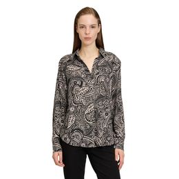 Longbluse Betty Barclay "Betty Barclay langarm" Gr. 36, schwarz (schwarz, beige) Damen Blusen