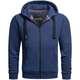 Sweatjacke Alessandro Salvarini "ASLomborio" Gr. S (48), blau Herren Sweatjacken warme Kapuzenjacke