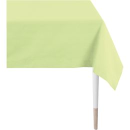 Tischdecke Apelt "4362 Rips-Uni" Gr. 2, gelb (gelbgrün), B:140cm L:250cm, Polyester, Baumwolle, Tischdecken, UNI-BASIC