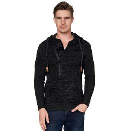 Kapuzensweatshirt Rusty Neal, Herren, Gr. 4XL, grau (schwarz, anthrazit), 70% Polyacryl, 30% Baumwolle, mehrfarbig, casual, normal, ohne Ausschnitt, Sweatshirts, mit stylischem Ausschnitt