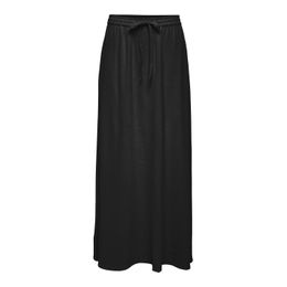 Maxirock Only "ONLMETTE LIFE HW LONG SKIRT WVN" Gr. S (36), schwarz Damen Röcke