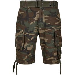 Cargoshorts Brandit "Brandit Herren Savage Vintage Cargo Shorts" Gr. 6XL, US-Größen, grün (olive camouflage) Herren Hosen