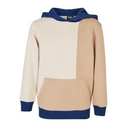 Kapuzensweatshirt Urban Classics "Urban Classics Herren Boys Oversized Color Block Hoody" Gr. 146/152, beige (unionbeige, softseagrass) Jungen Sweatshirts