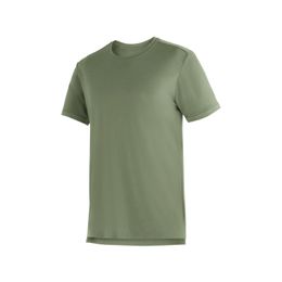 T-Shirt Maier Sports "Horda S/S M" Gr. 48, grün (heugrün) Herren Shirts Kurzarmshirt für Wandern und Freizeit