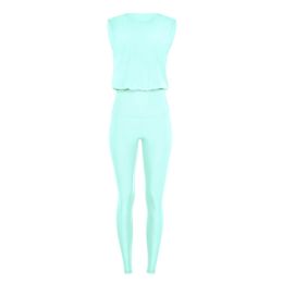 Jumpsuit WINSHAPE "JS102LSC" Gr. L, Normalgrößen, grün (delicate mint) Damen Overalls Functional Comfort