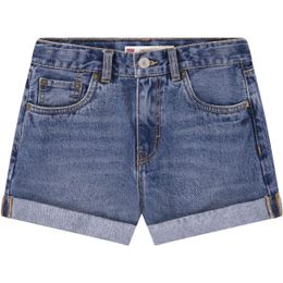 Jeansshorts LEVI'S KIDS "LVG MINI MOM SHORT W/ ROLL CUF" Gr. 5 (110), N-Gr, pink (pinky promis), Mädchen, Denim/Jeans, Obermaterial: 100% Baumwolle, Jeans, for GIRLS