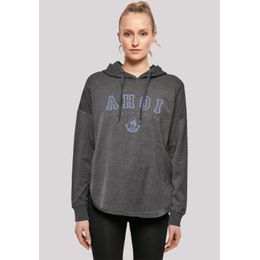 Kapuzenpullover F4NT4STIC "Oversized Hoodie Ahoi Knut & Jan Hamburg" Gr. S, grau (charcoal) Damen Pullover Print