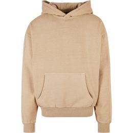 Kapuzensweatshirt Urban Classics "Urban Classics Herren Heavy Terry Garment Dye Hoody" Gr. XS, beige (unionbeige) Herren Sweatshirts