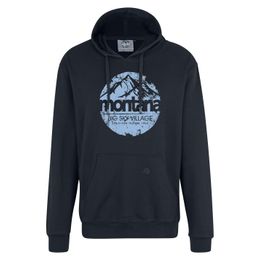 Kapuzensweatshirt Ahorn Sportswear "BIG SKY VILLAGE_ICE BLUE" Gr. XXL, grau Herren Sweatshirts mit modischem Print