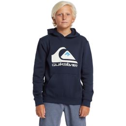 Kapuzensweatshirt Quiksilver "BIG LOGO HOODIE YOUTH" Gr. 10 (134/140), blau (schwarz navy), Kinder, Obermaterial: 55% Baumwolle, 45% Polyester, Sweatshirts