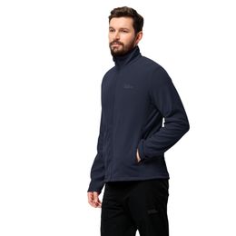 Fleecejacke Jack Wolfskin "TAUNUS FZ M", Herren, Gr. L, blau (night blau), Fleece, Obermaterial: 100% Polyester, unifarben, sportlich, Jacken, leichter, dehnbarer, atmungsaktiver Midlayer