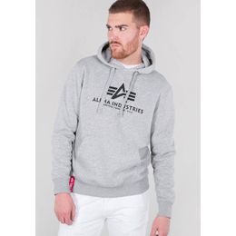 Kapuzensweatshirt Alpha Industries "Basic Hoody" Gr. XXXL, grau (grey heather) Herren Sweatshirts