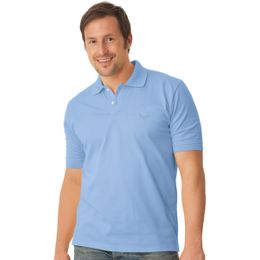 Poloshirt TRIGEMA "TRIGEMA DELUXE Piqué" Gr. L, blau (horizont) Herren Shirts