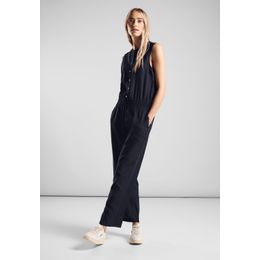 Overall Street One Gr. 36, EURO-Größen, blau (tiefblau) Damen Overalls mit Knopfleiste