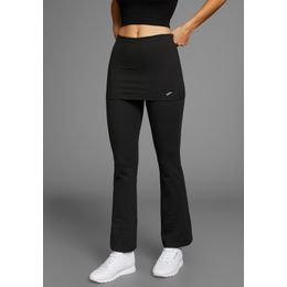 Jazzpants FAYN SPORTS "Jersey Leggings" Gr. 34, N-Gr, schwarz, Damen, Jersey, Obermaterial: 80% Polyester, 20% Elasthan, clean, unifarben, Hosen, mit angenähtem Rock