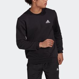 Sweatshirt adidas Sportswear "ESSENTIALS FLEECE" Gr. 4XL, schwarz-weiß (black, white) Herren Sweatshirts