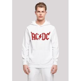 Kapuzenpullover F4NT4STIC "ACDC Rock Band Horns Logo" Gr. L, weiß Herren Pullover Print