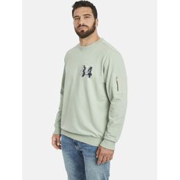 Sweatshirt Jan Vanderstorm "Sweatshirt ALFI" Gr. L, grün (hellgrün) Herren Sweatshirts mit sportlichem Aufdruck