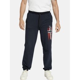 Jogginghose Jan Vanderstorm "Jogginghose VEGAR" Gr. 5XL, blau (dunkelblau) Herren Hosen