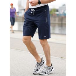 Trainingsshorts Catamaran, Herren, Gr. 48/50, Normalgrößen, blau (marine), 60% Baumwolle, 35% Polyester, 5% Elasthan, unifarben, kurz, Hosen