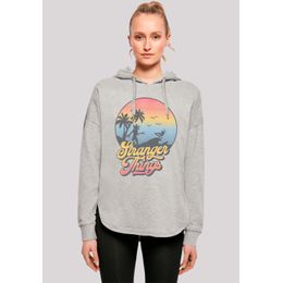 Kapuzenpullover F4NT4STIC "Stranger Things LA Gradient Netflix TV Series" Gr. L, grau Damen Pullover Premium Qualität