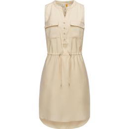 Blusenkleid Ragwear "Roissin" Gr. L (40), Normalgrößen, beige Damen Kleider stylisches Sommerkleid mit Bindeband