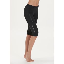 Stoffhose Endurance "MAHANA 3/4" Gr. 36, EURO-Größen, schwarz, Damen, 90% Nylon, 10% Elasthan, unifarben, Hosen, mit bequemem Dehnbund