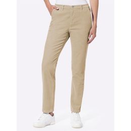 Cordhose Heine Gr. 36, Normalgrößen, beige (ecru) Damen Hosen