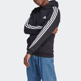 Kapuzensweatshirt adidas Sportswear "ESSENTIALS 3STREIFEN HOODIE" Gr. L, schwarz (black) Herren Sweatshirts