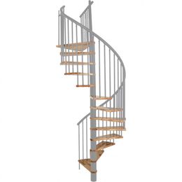 Minka Spindeltreppe Spiral Effect grau Wendeltreppe, 120 cm, Buche,lackiert