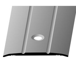 PARKETTFREUND Übergangsprofil PF 464 Alu eloxiert Sand fein geschliffen Schrauben und Dübel Übergangsschiene grau, 100 cm, 2,5 mm,38 mm