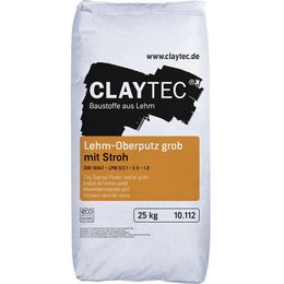 ClayTec Lehm-Oberputz grob mit Stroh, TROCKEN, 25 kg