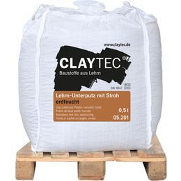 ClayTec Lehm-Unterputz grob mit Stroh, ERDFEUCHT, 500 kg (Bigbag)