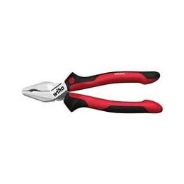 wiha Kombizange Industrial, 180mm, Schneid-Zange schwarz/rot, mit DynamicJoint und OptiGrip, extra lange Schneide