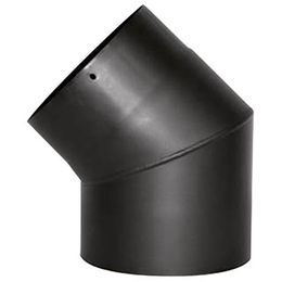 Justus Rauchrohrbogen f&uuml;r Kaminofen, Schwarz, 45&deg; Grad