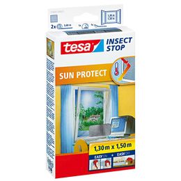 Tesa Fliegengitter Fenster Insect Stop Comfort Insektenschutz, 130x150 cm, Anthrazit-metallic