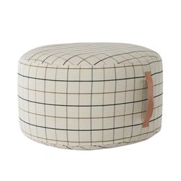 Oyoy - Grid Pouf Ø 65 cm, beige