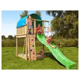 Spielturm Jungle Gym "Jungle Villa" Spieltürme beige (natur) Kinder BxTxH: 170x392x274 cm