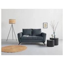 2-Sitzer Inosign "Lörby" Sofas Gr. B/H/T: 160 cm x 90 cm x 92 cm, Aqua Clean Pascha, Aqua Clean Pascha, blau (blaugrau) Belastbarkeit bis 140kg pro Sitzplatz, auch mit Aqua clean-Bezug