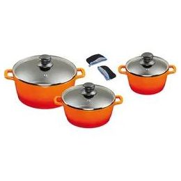 Topf-Set King Töpfe orange mit gratis Henkelpads, Induktion