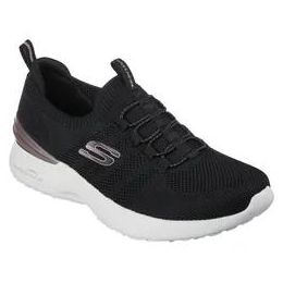 Slip-On Sneaker Skechers "SKECH-AIR DYNAMIGHT -" Gr. 39, schwarz (schwarz-roségoldfarben) Damen Schuhe Schlupfschuh, Slipper, Freizeitschuh mit Gummizug