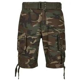 Cargoshorts BRANDIT "Brandit Herren Savage Vintage Cargo Shorts" Gr. XL, US-Größen, grün (olive camouflage) Herren Hosen