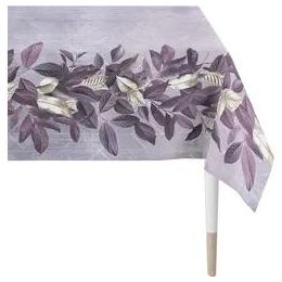 Tischdecke Apelt "1608 HERBSTZEIT, Herbstdeko, Herbst", lila (mauve, silberfarben), B:150cm L:250cm, Baumwolle, Tischdecken, Digitaldruck